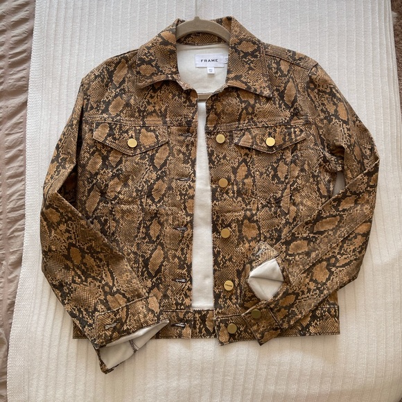 Frame Denim | Jackets & Coats | Frame Denim Snake Skin Jacket | Poshmark